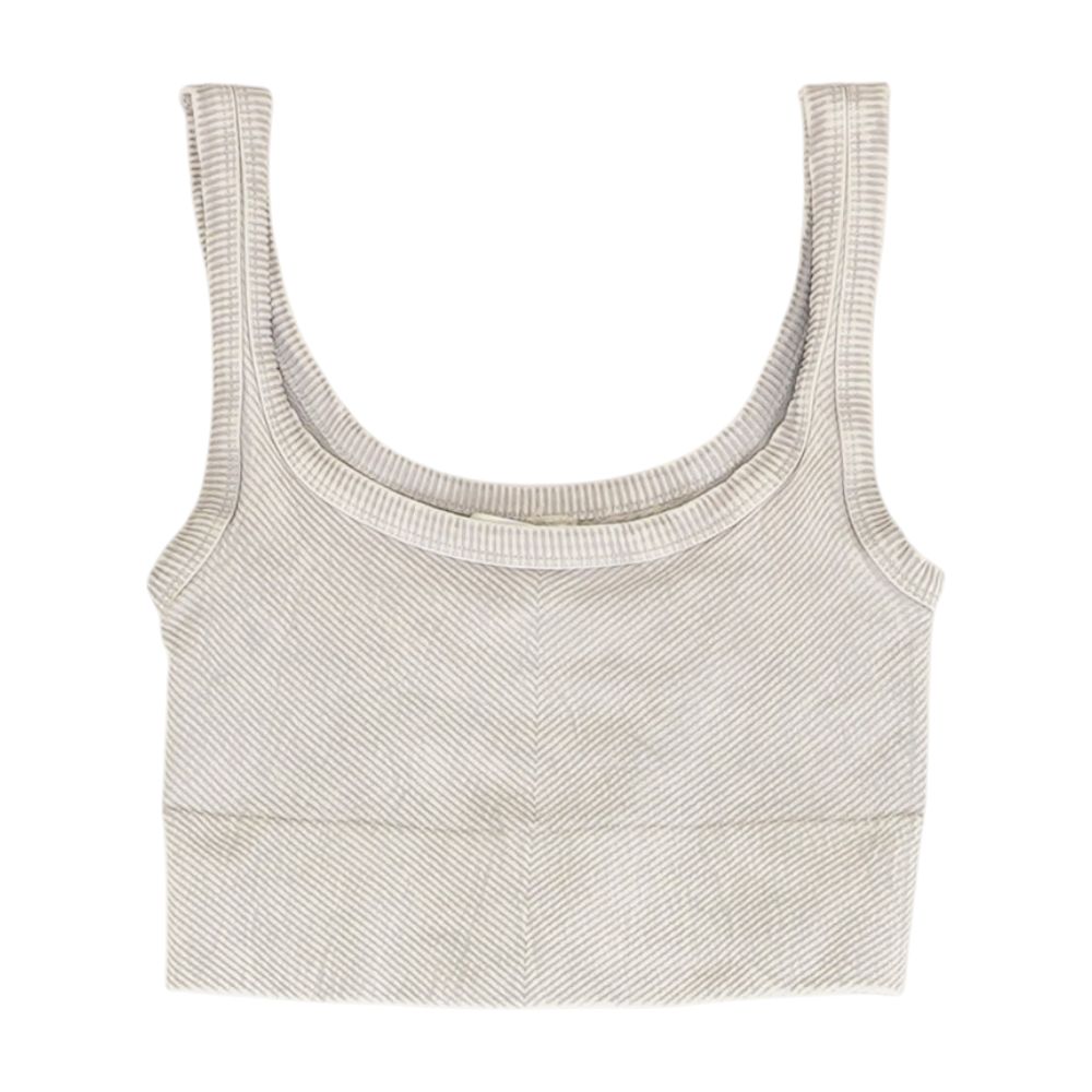 Gray Solid Cropped Tank – Unclaimed Baggage