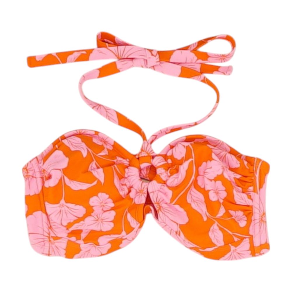 Orange Floral Swim Top – Unclaimed Baggage