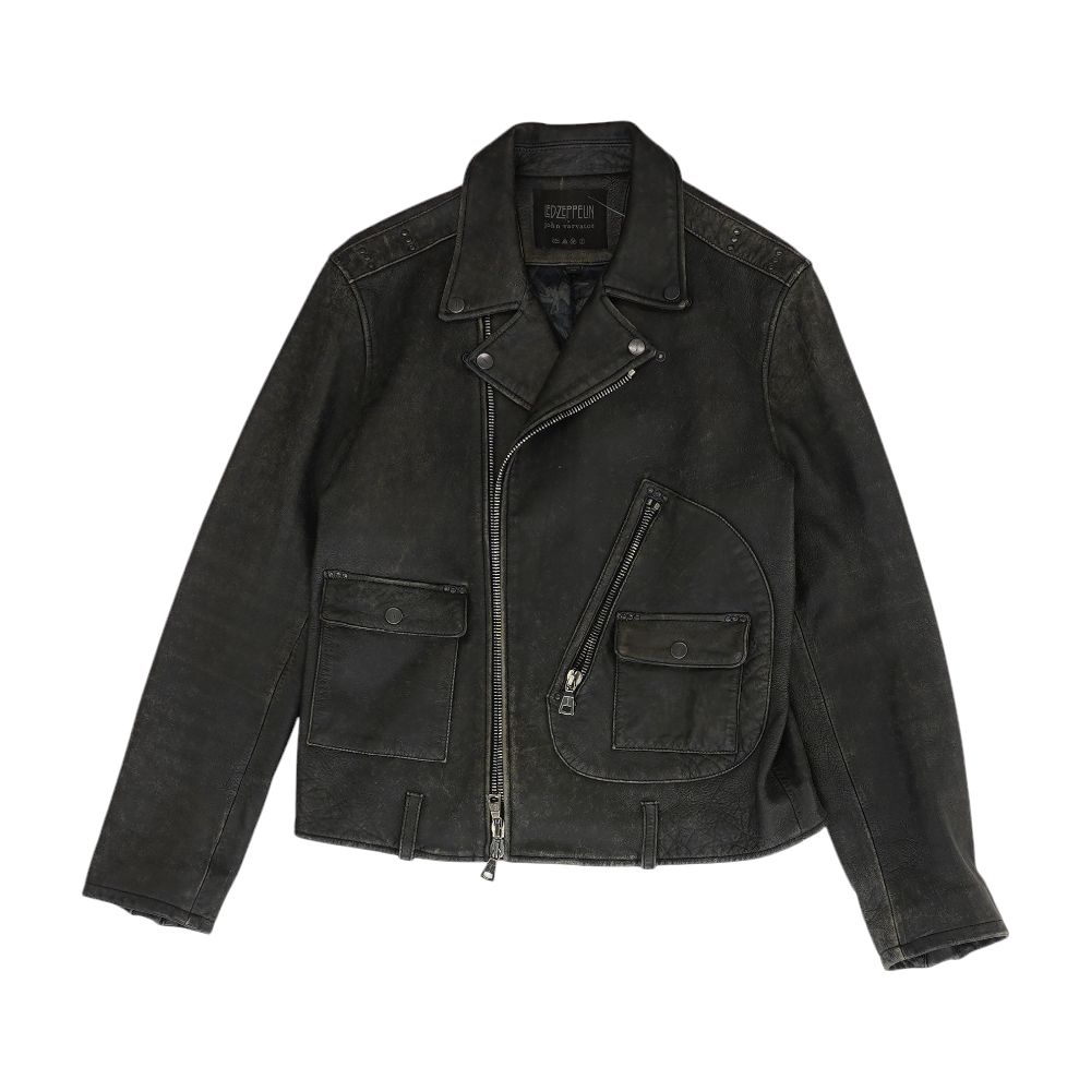 x led Zeppelin 100% Sheep Skin Leather Jacket – Unclaimed Baggage