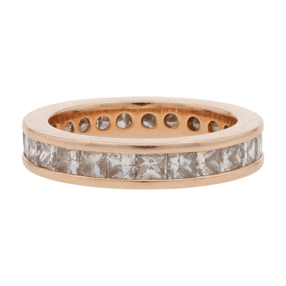 2 1/3 Ct 14K Gold Channel Set Square Diamond Eternity Band – Unclaimed ...